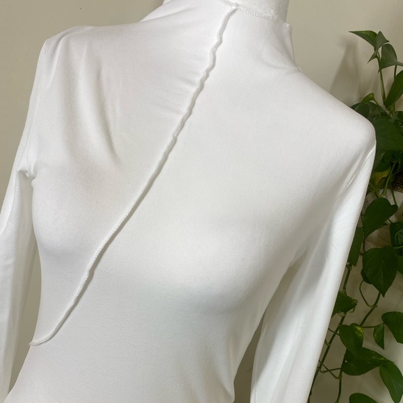 SHEIN | Tops | Nwt Shein Mock Neck Seam Detail Long Sleeve Top | Poshmark